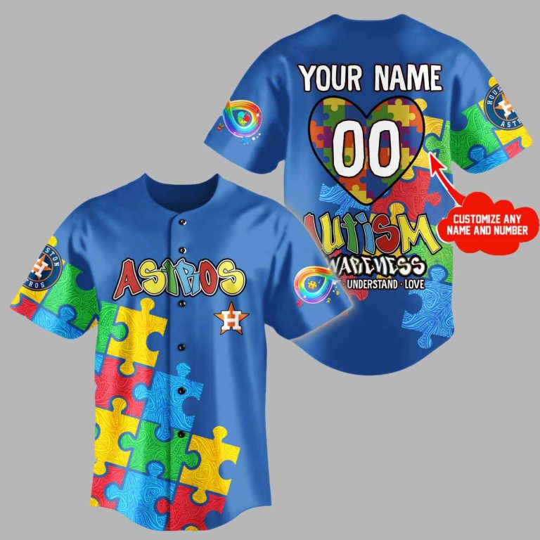 2025 Astros x Autism Awareness Baseball Jersey - gullprint.com