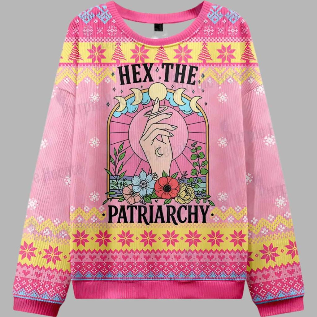 Hex The Patriarchy Ugly Christmas Sweater - gullprint.com