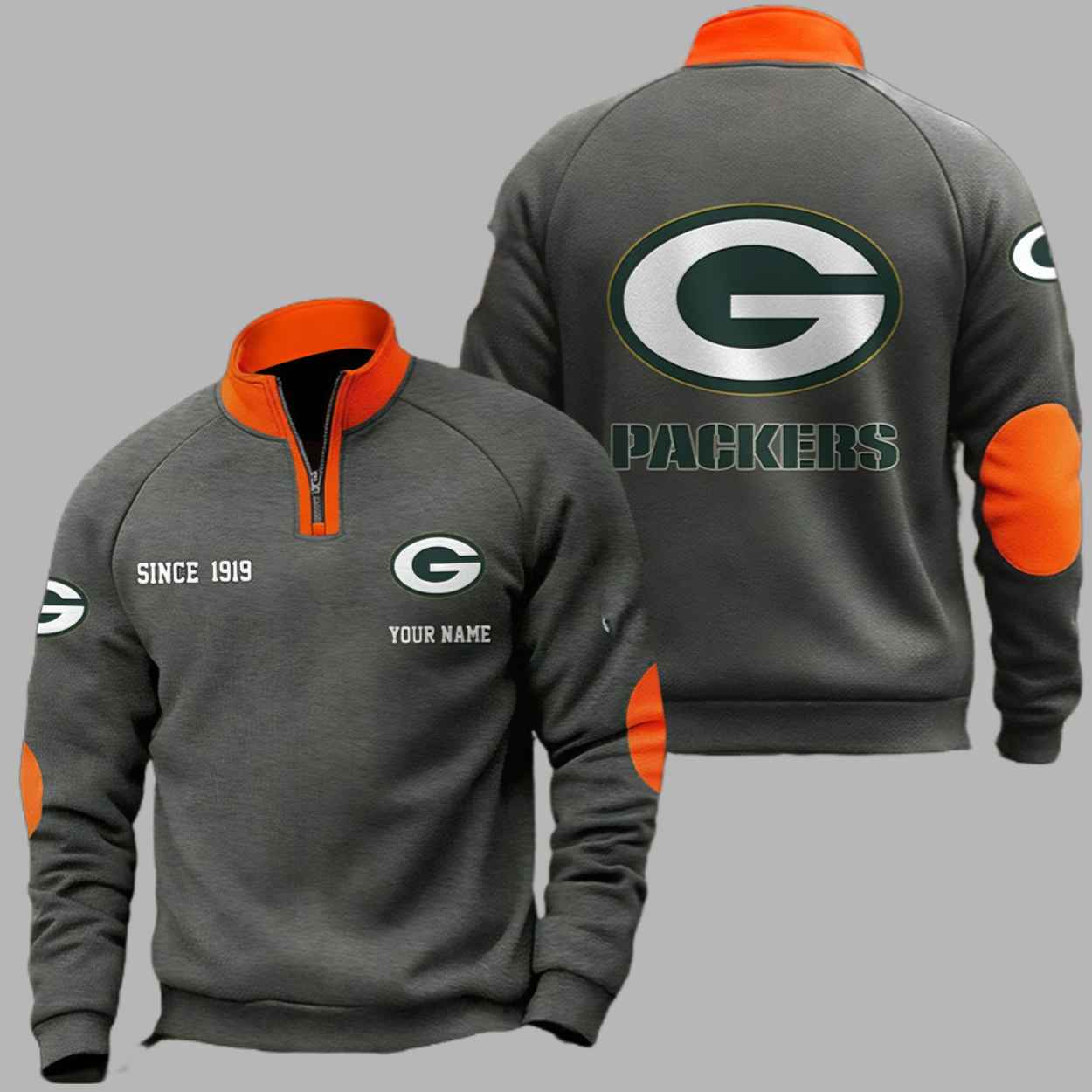 Packers Since 1919 Quarter Collared Sweatshirt - gullprint.com