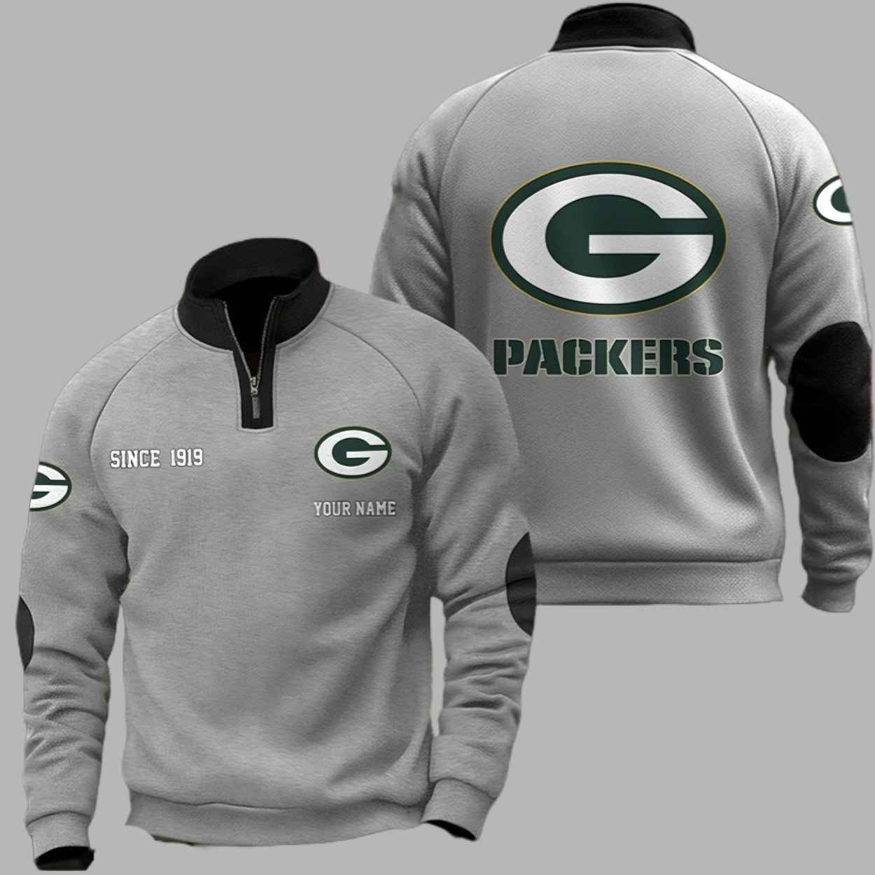 Packers Since 1919 Quarter Collared Sweatshirt - gullprint.com