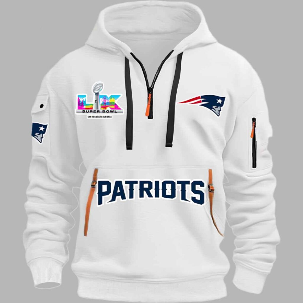 2025 Patriots SB LX Quarter Zip Hoodie - gullprint.com